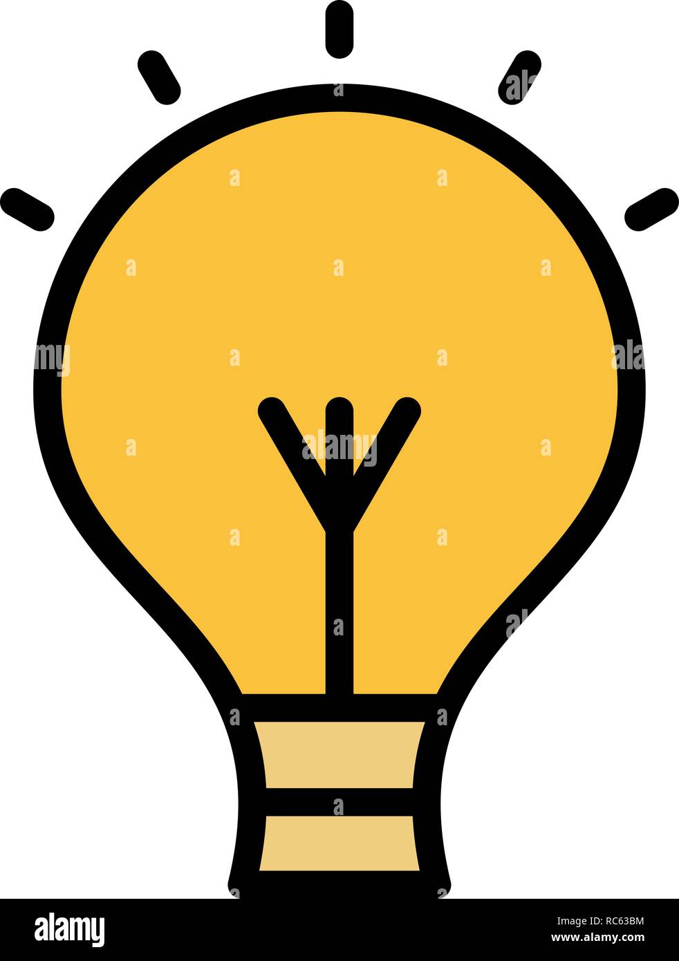 Vector Bulb Icon Stock Vector Image & Art - Alamy