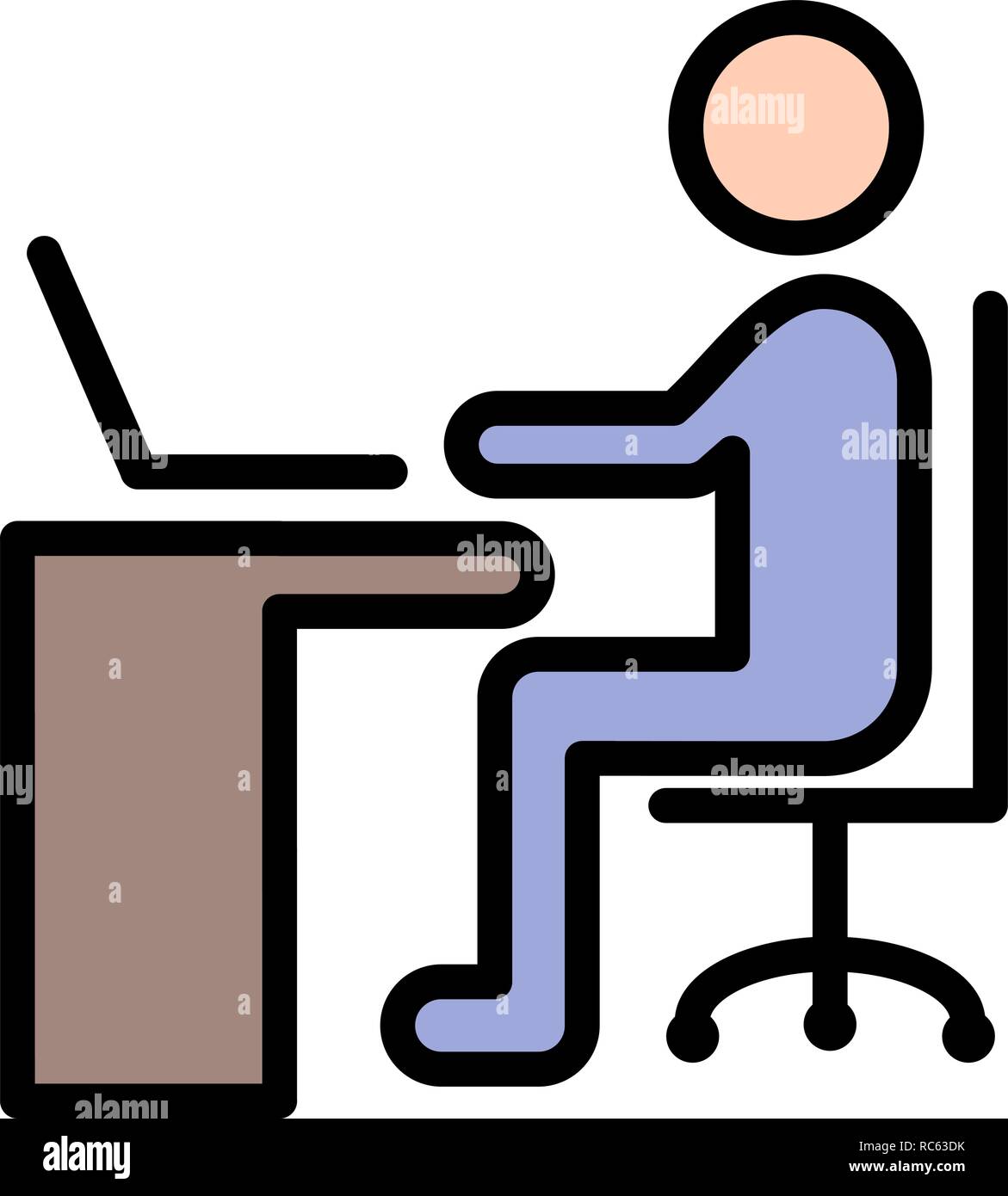 Vector Using Laptop Icon Stock Vector Image & Art - Alamy