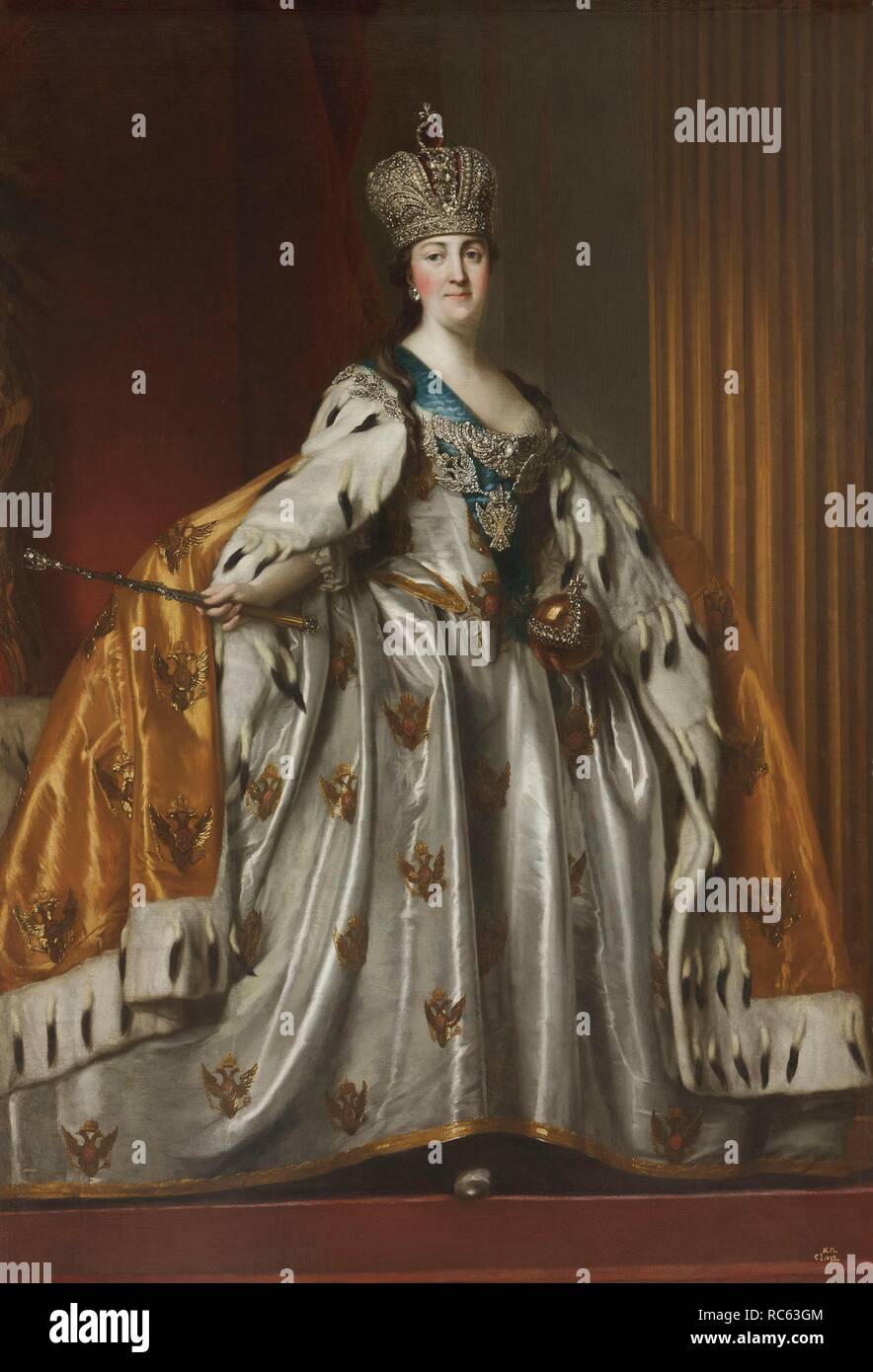 Portrait of Empress Catherine II (1729-1796) in Her Coronation Robes ...