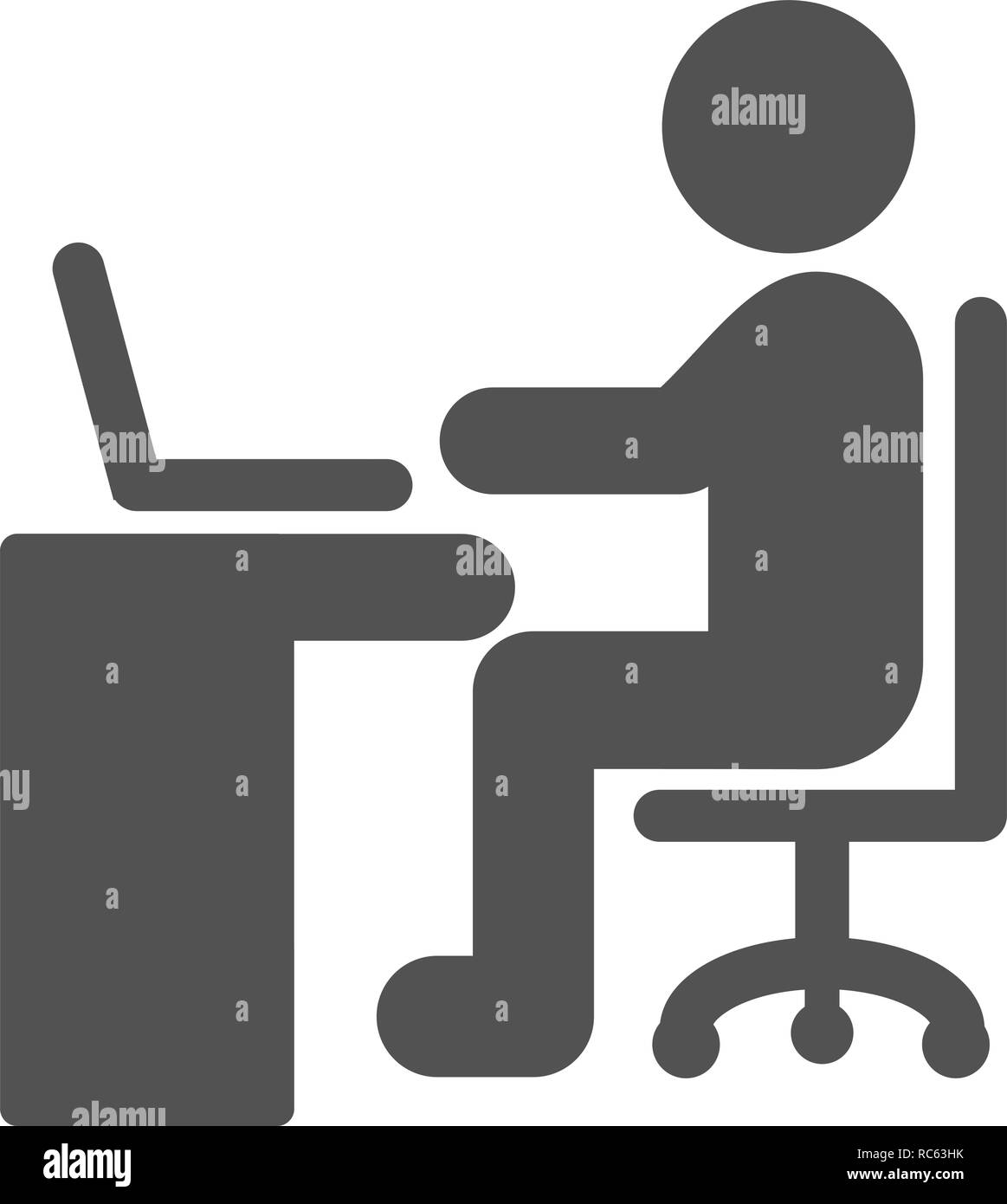 Vector Using Laptop Icon Stock Vector Image & Art - Alamy