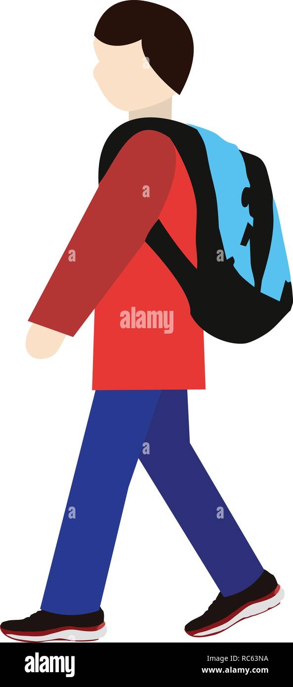 Vector Walking to School Icon Stock Vector Image & Art - Alamy