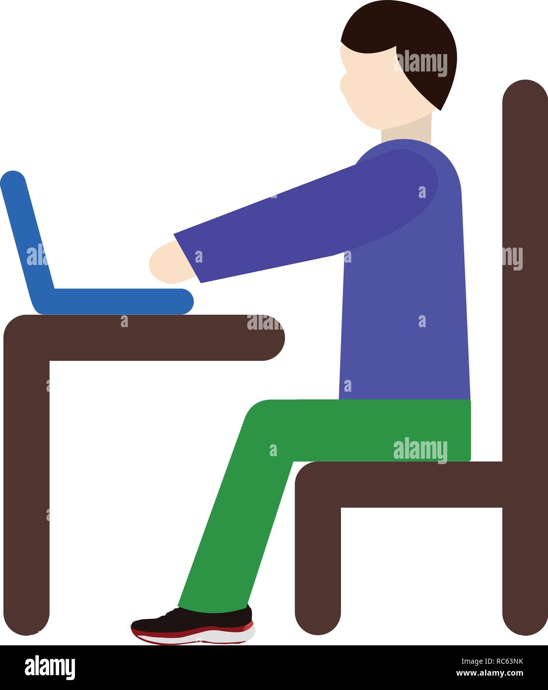 Vector Using Laptop Icon Stock Vector Image & Art - Alamy