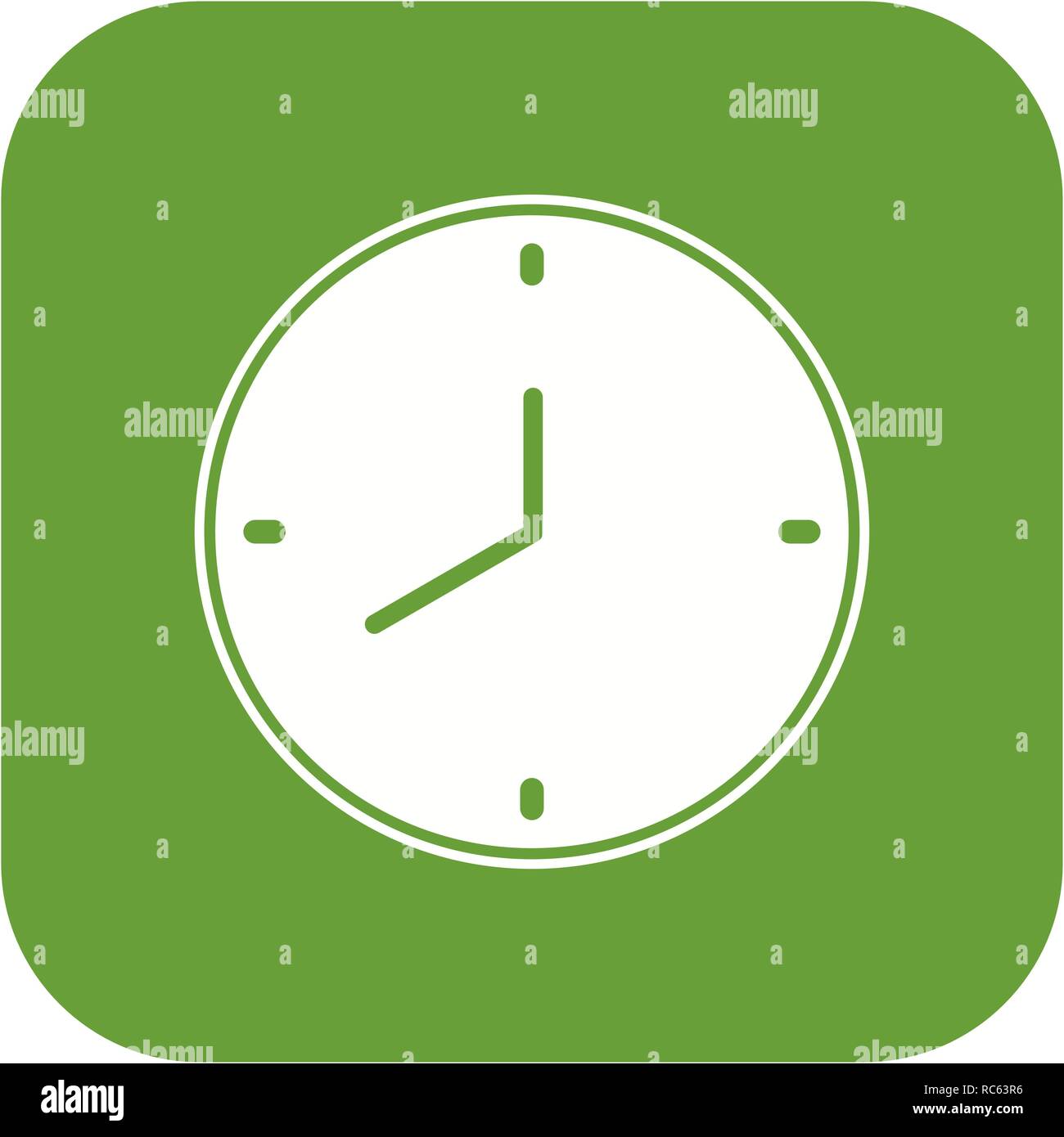 Vector Clock Icon Stock Vector Image & Art - Alamy