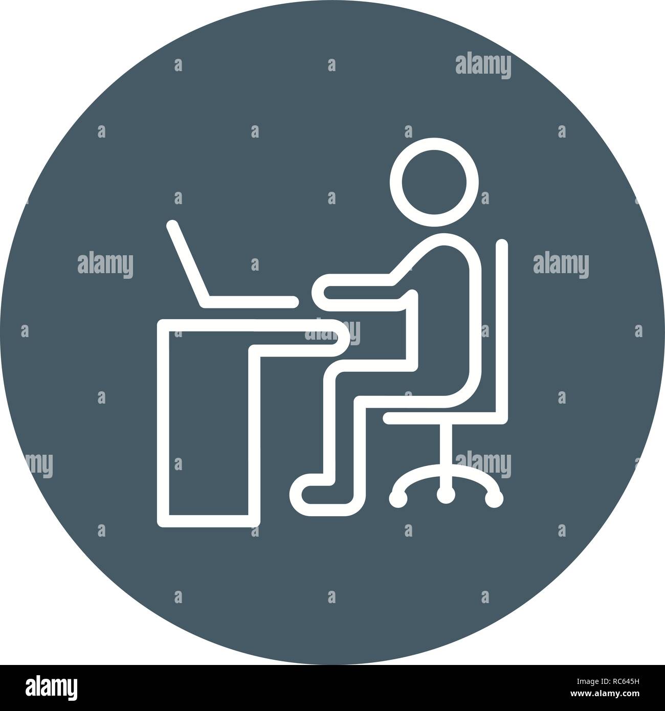 Vector Using Laptop Icon Stock Vector Image & Art - Alamy