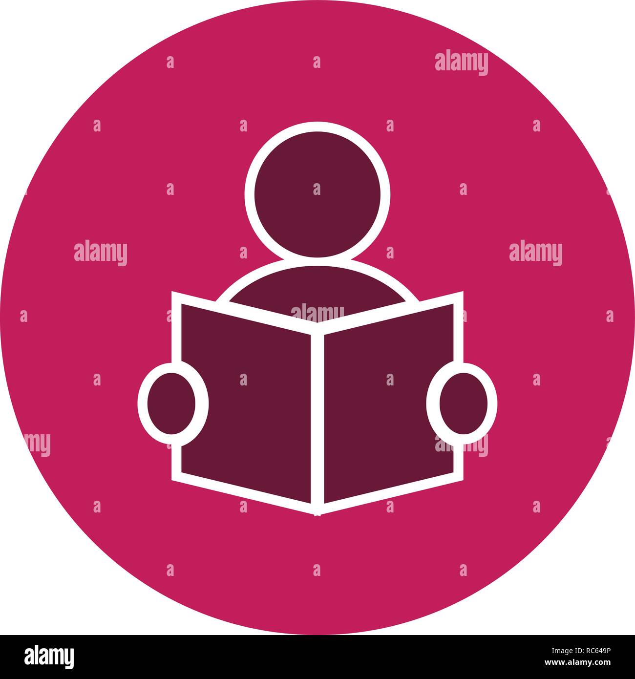 Vector Reading Icon Stock Vector Image & Art - Alamy