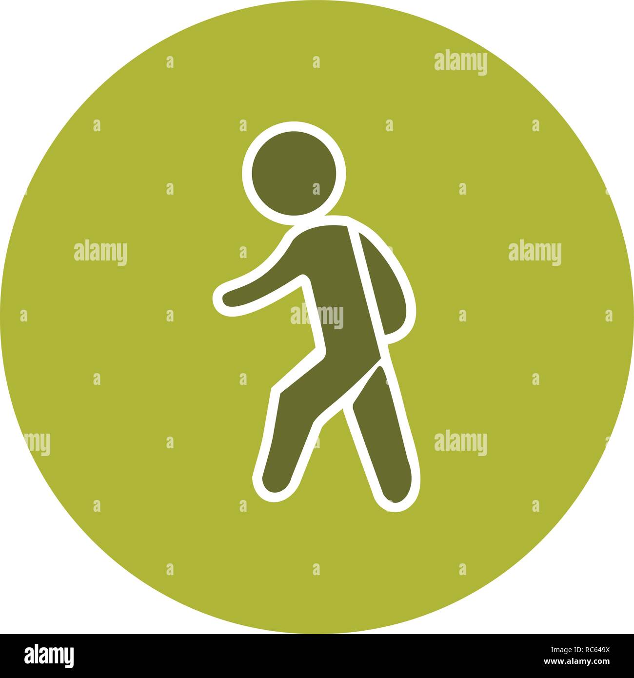Vector Walking to School Icon Stock Vector Image & Art - Alamy