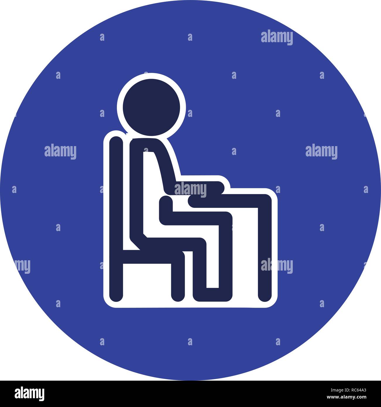 Vector Sitting on Desk Icon Stock Vector Image & Art - Alamy
