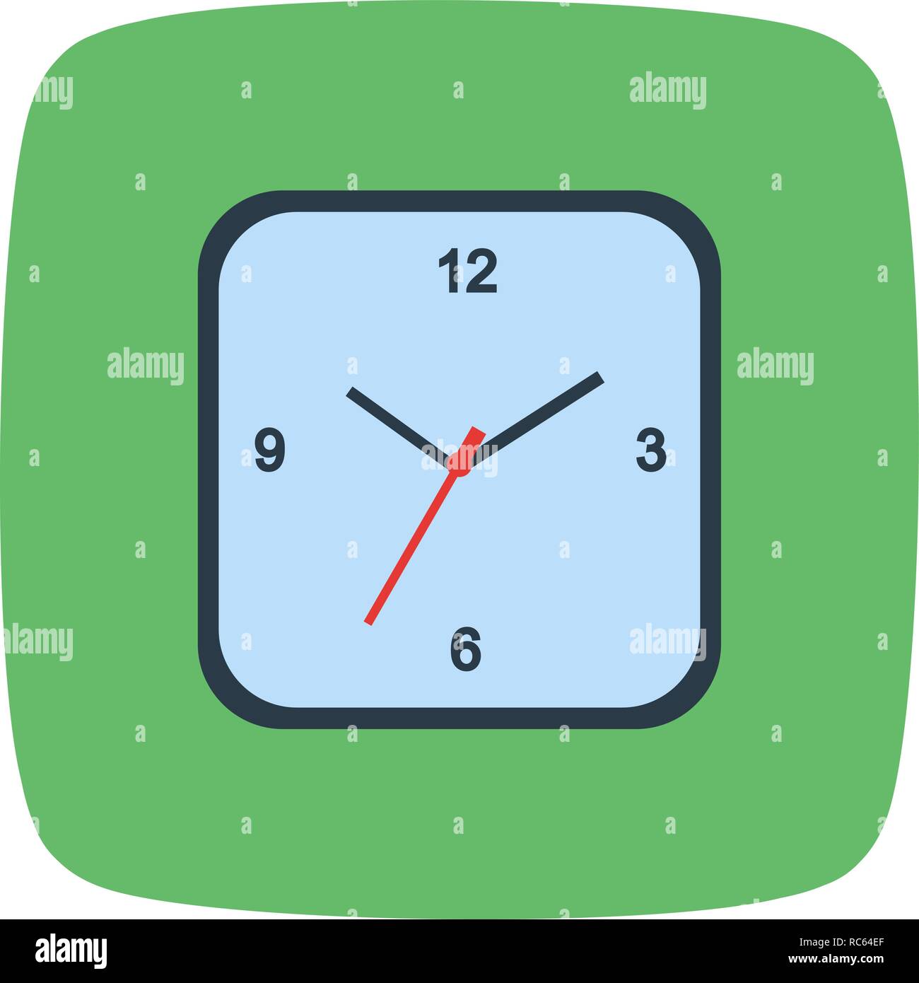 Vector Clock Icon Stock Vector Image & Art - Alamy