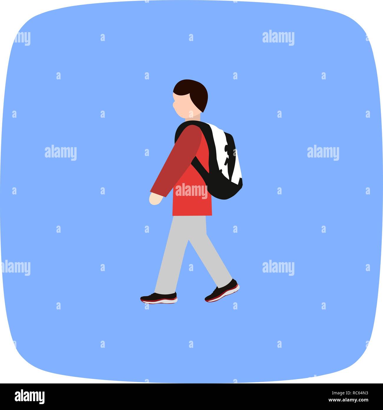 Vector Walking to School Icon Stock Vector Image & Art - Alamy