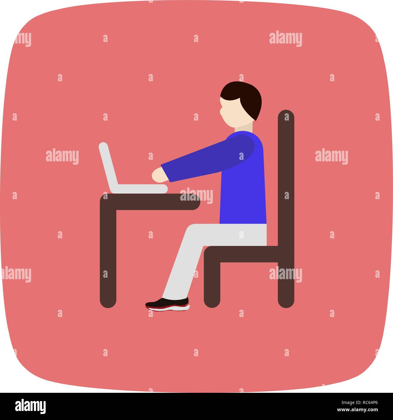 Vector Using Laptop Icon Stock Vector Image & Art - Alamy