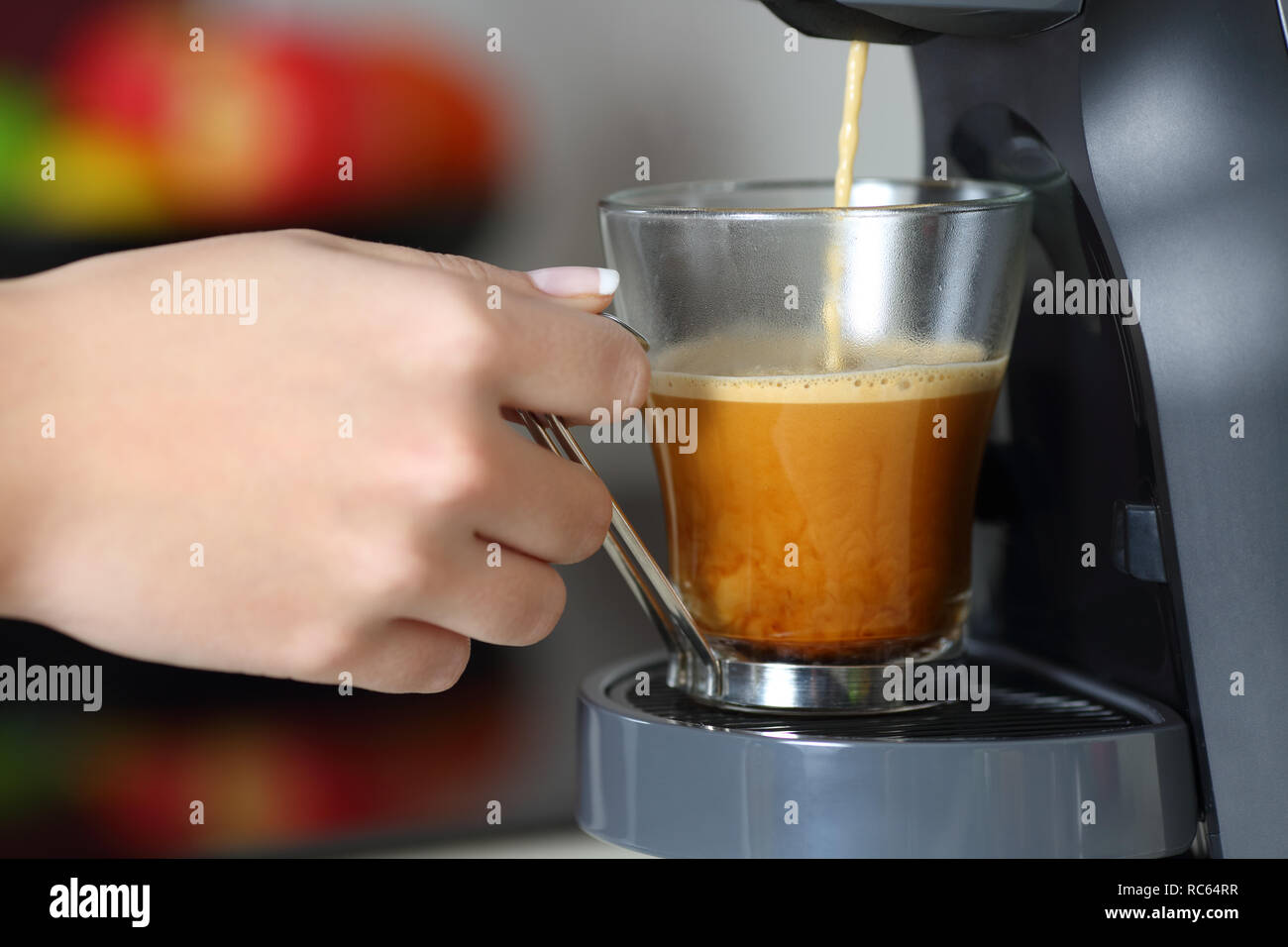 Using a espresso machine hi-res stock photography and images - Alamy