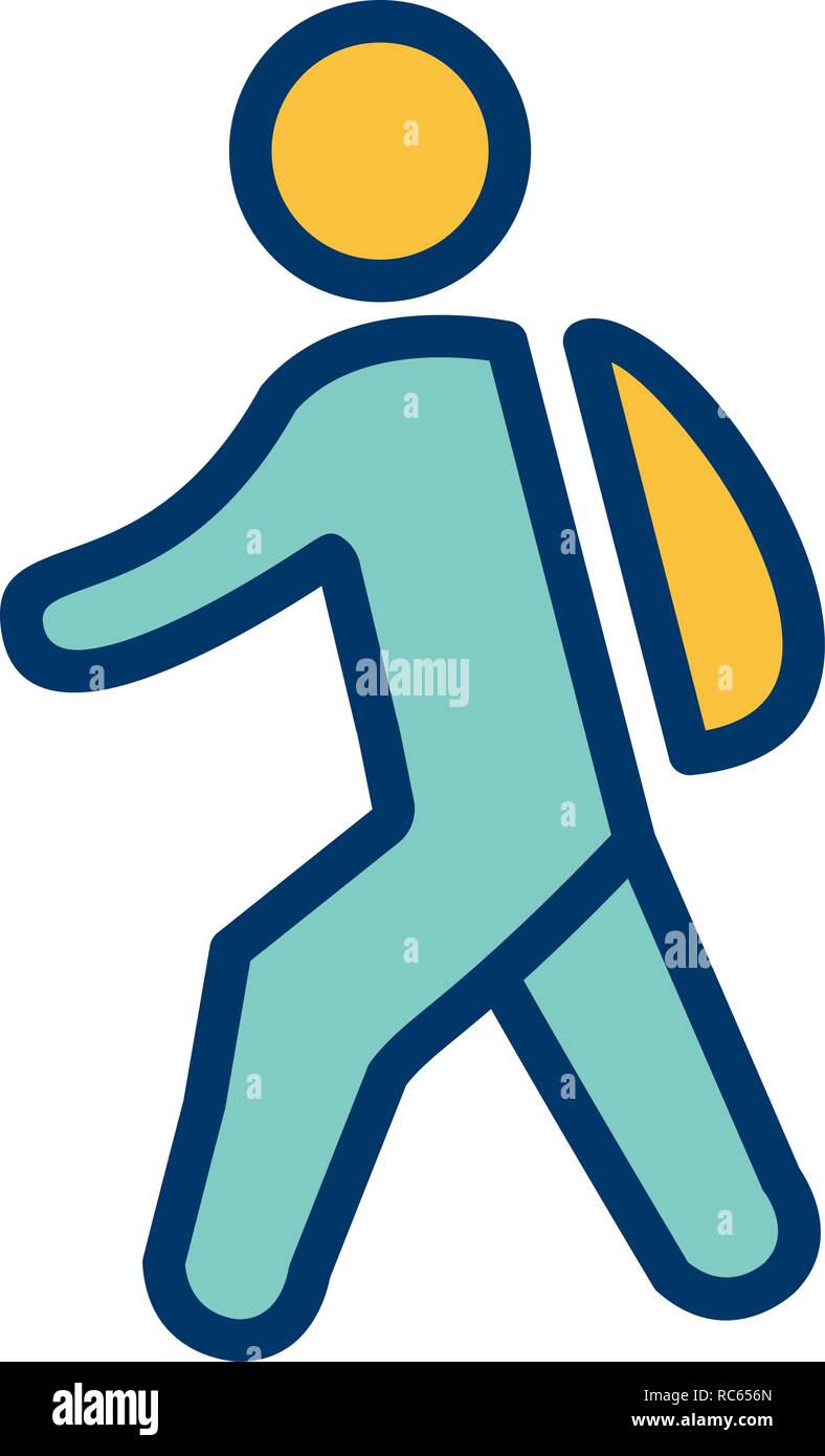 Vector Walking to School Icon Stock Vector Image & Art - Alamy