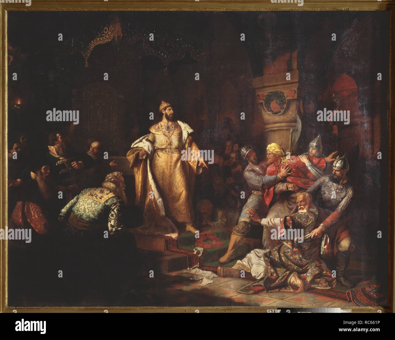 Tsar Ivan III tearing to the deed of Tatar Khan. Museum: Regional Art ...