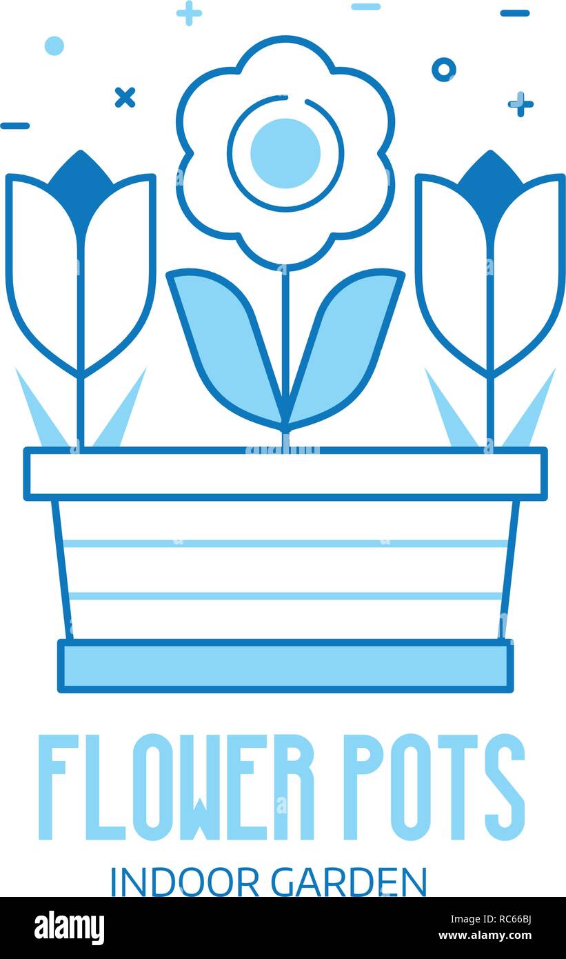 Blue flower icon growing hi-res stock photography and images - Alamy