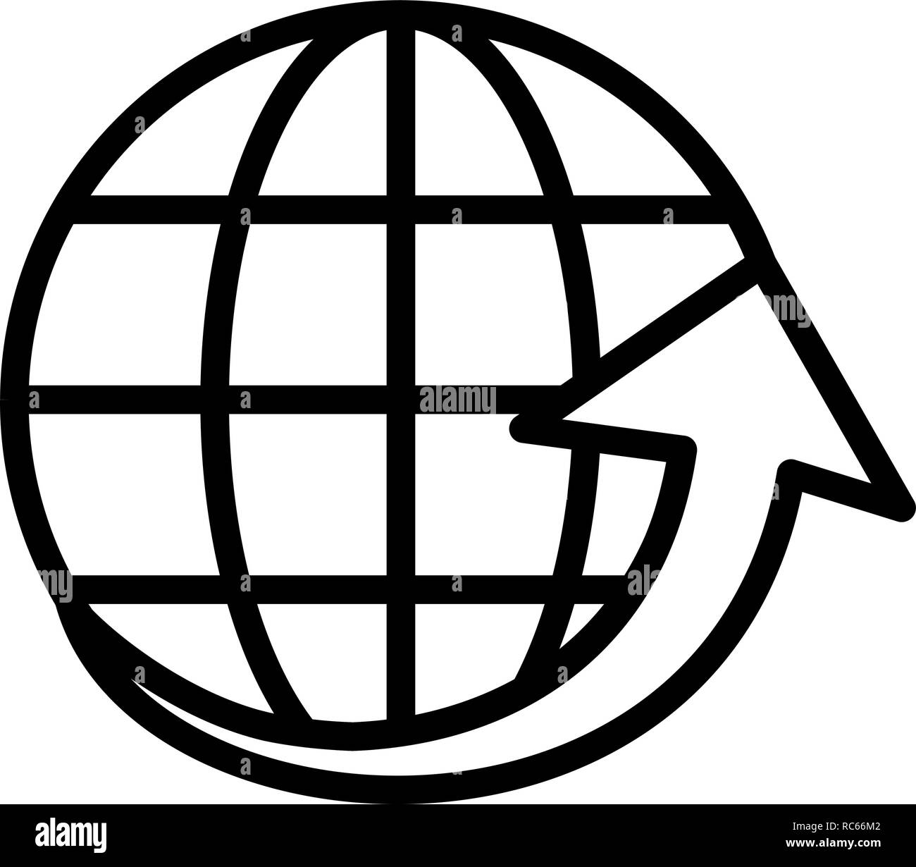Vector Around the World Icon Stock Vector Image & Art - Alamy