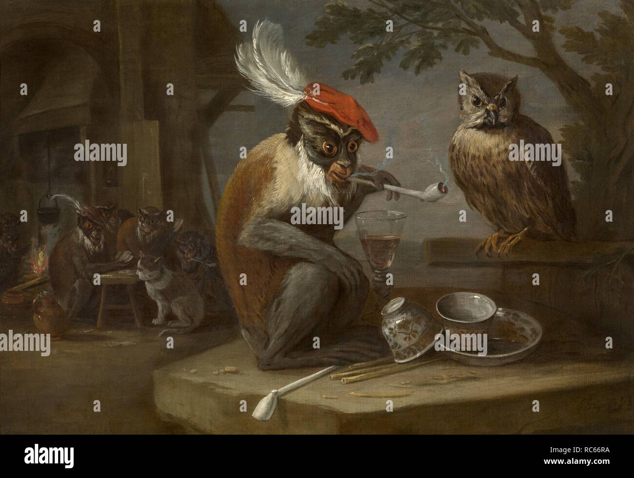 Monkey Trick (Singerie). Museum: Royal Museum of Fine Arts, Antwerp ...