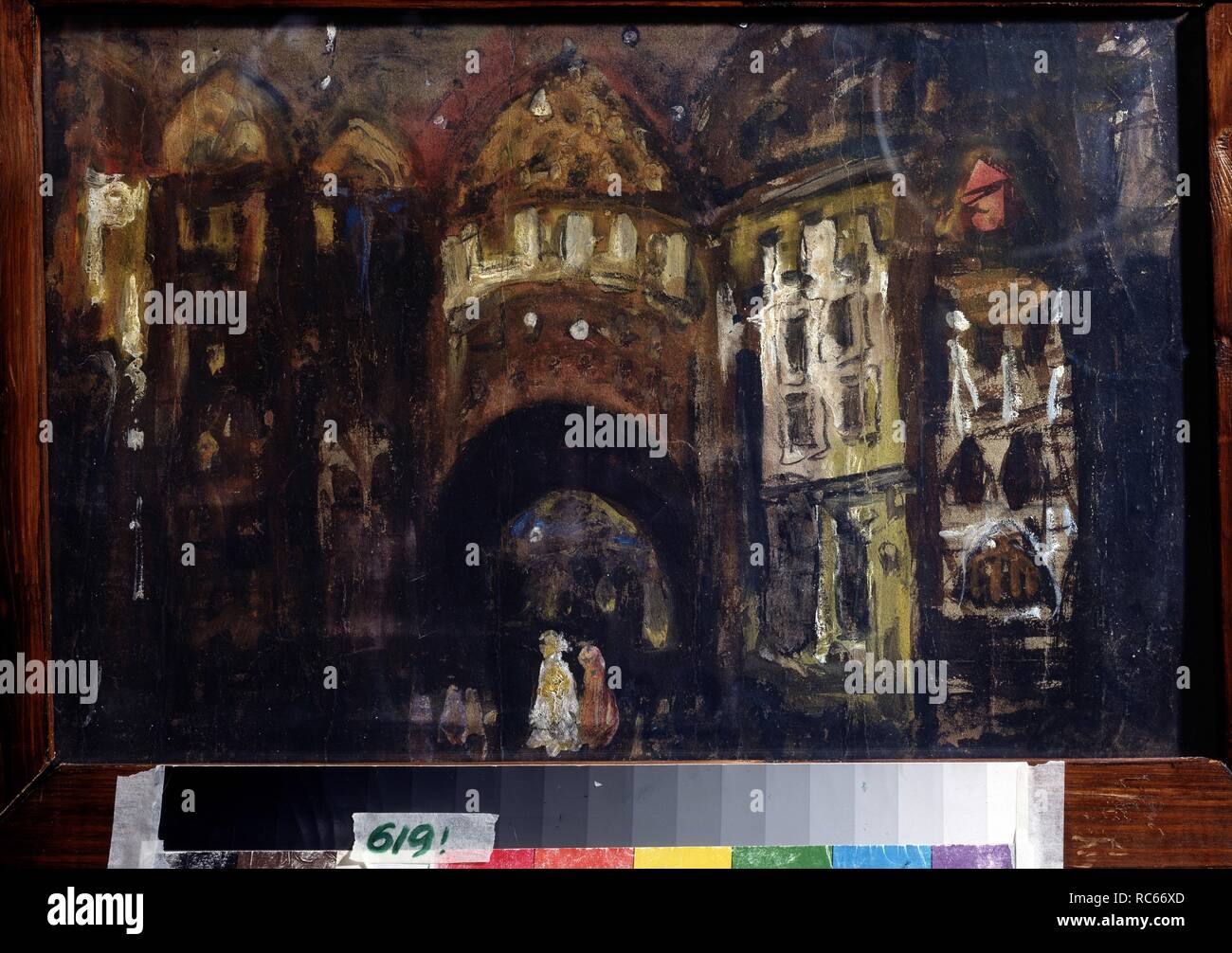 Stage design for the opera Faust by Ch. Gounod. Museum: State Central A ...
