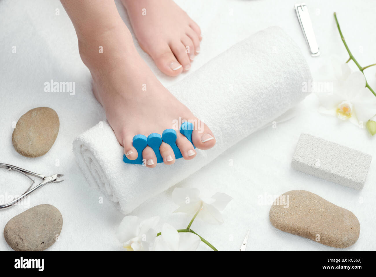 Toe separator hi-res stock photography and images - Alamy