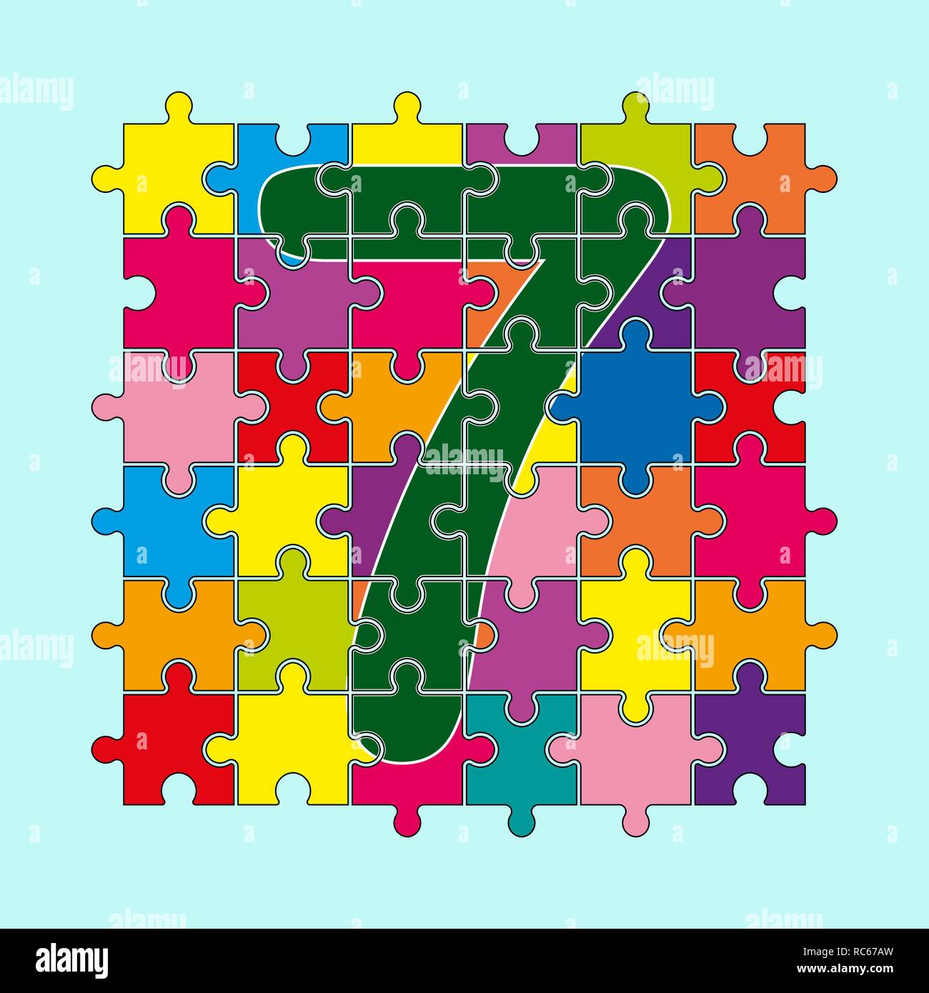 Number puzzles Stock Vector Images - Alamy