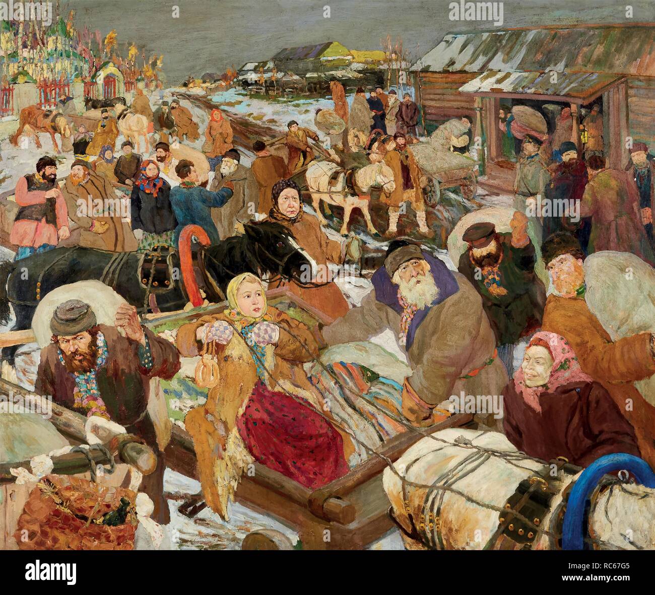 Peasants. Museum: PRIVATE COLLECTION. Author: Gorelov, Gavriil Nikitich ...