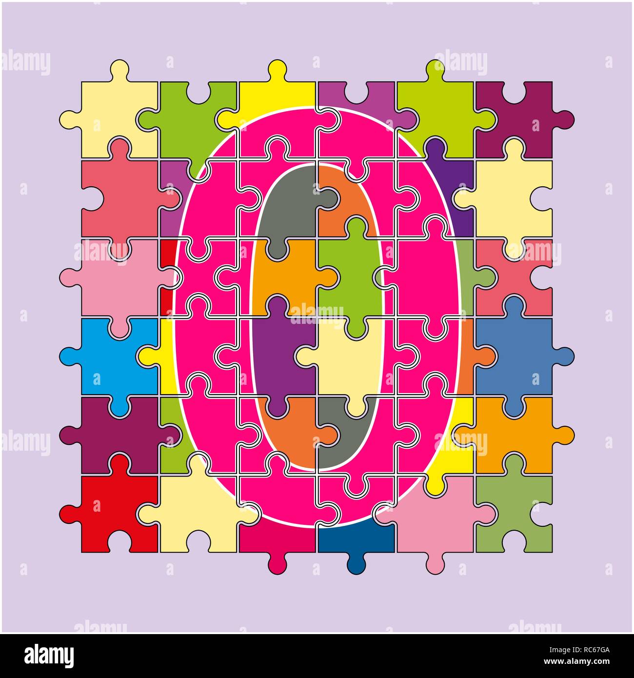 Colorful alphabet puzzle Stock Vector Images - Alamy