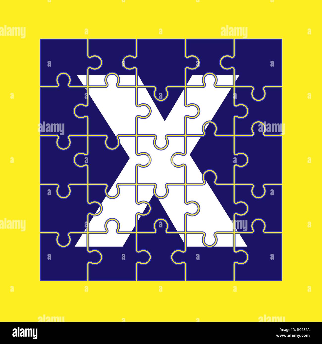 X puzzle Stock Vector Images - Alamy