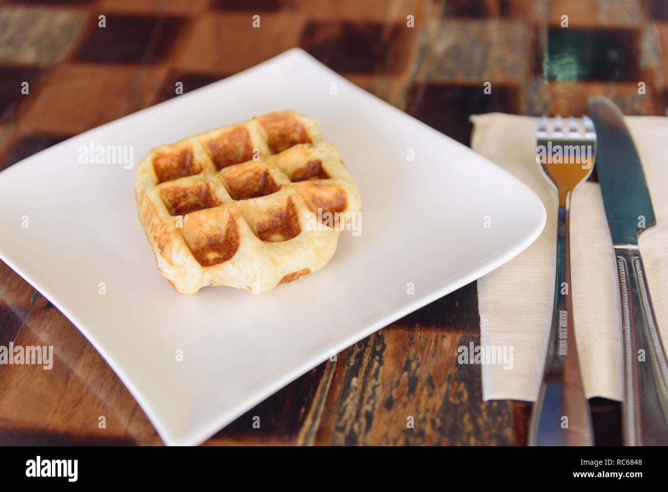 waffle on the disk Stock Photo - Alamy