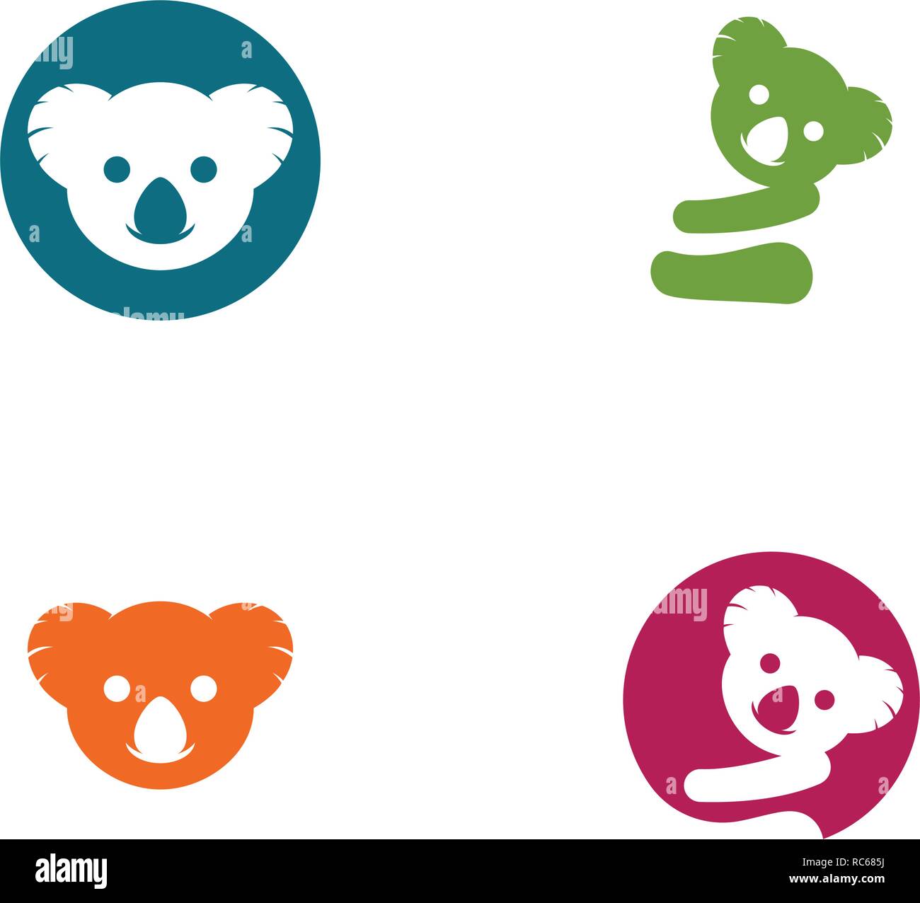 koala vector icon illustration design template Stock Vector Image & Art ...