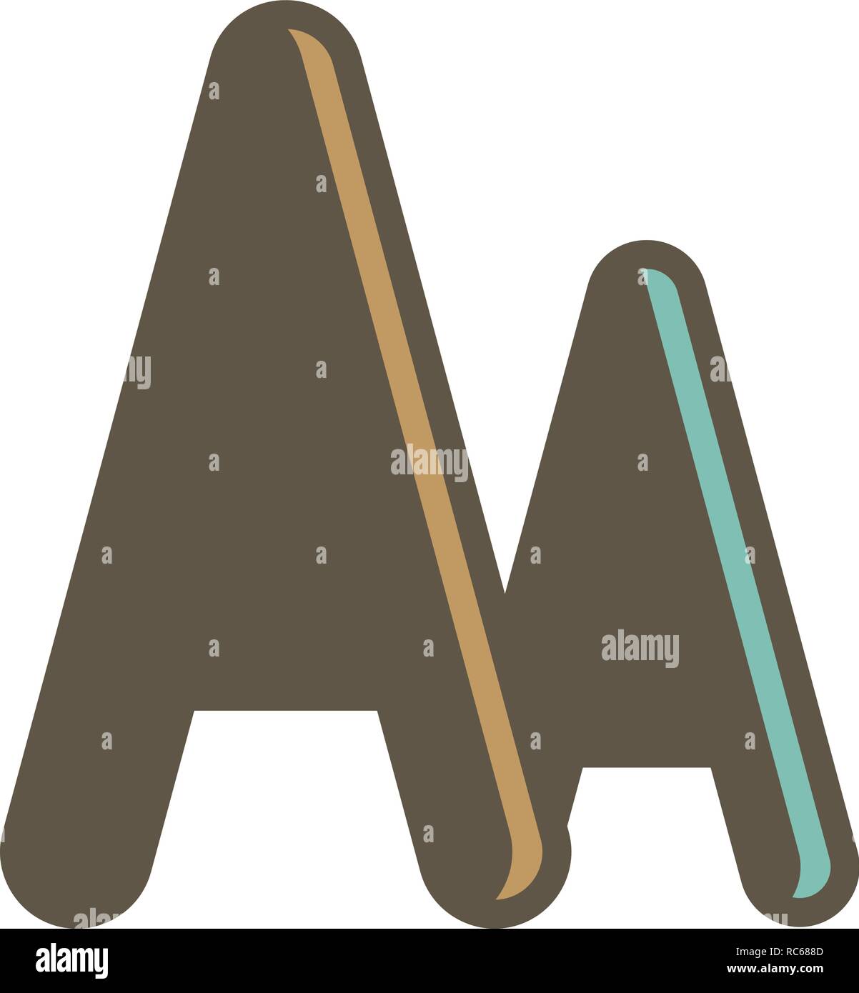 Vector Font Icon Stock Vector Image & Art - Alamy