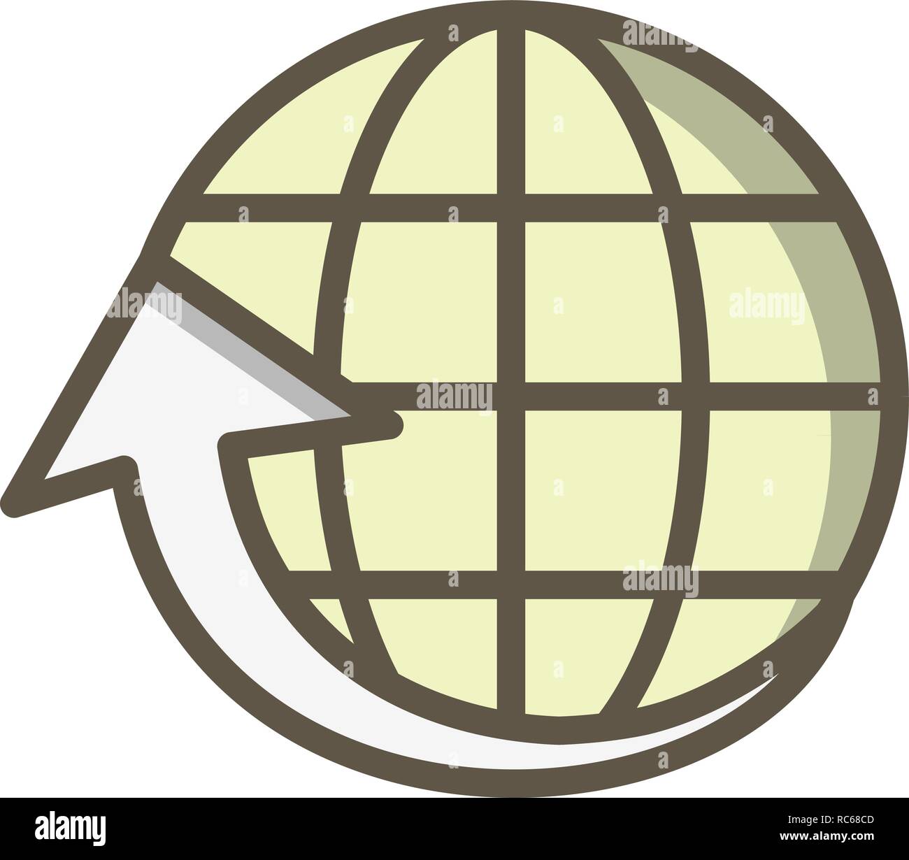 Vector Around the World Icon Stock Vector Image & Art - Alamy
