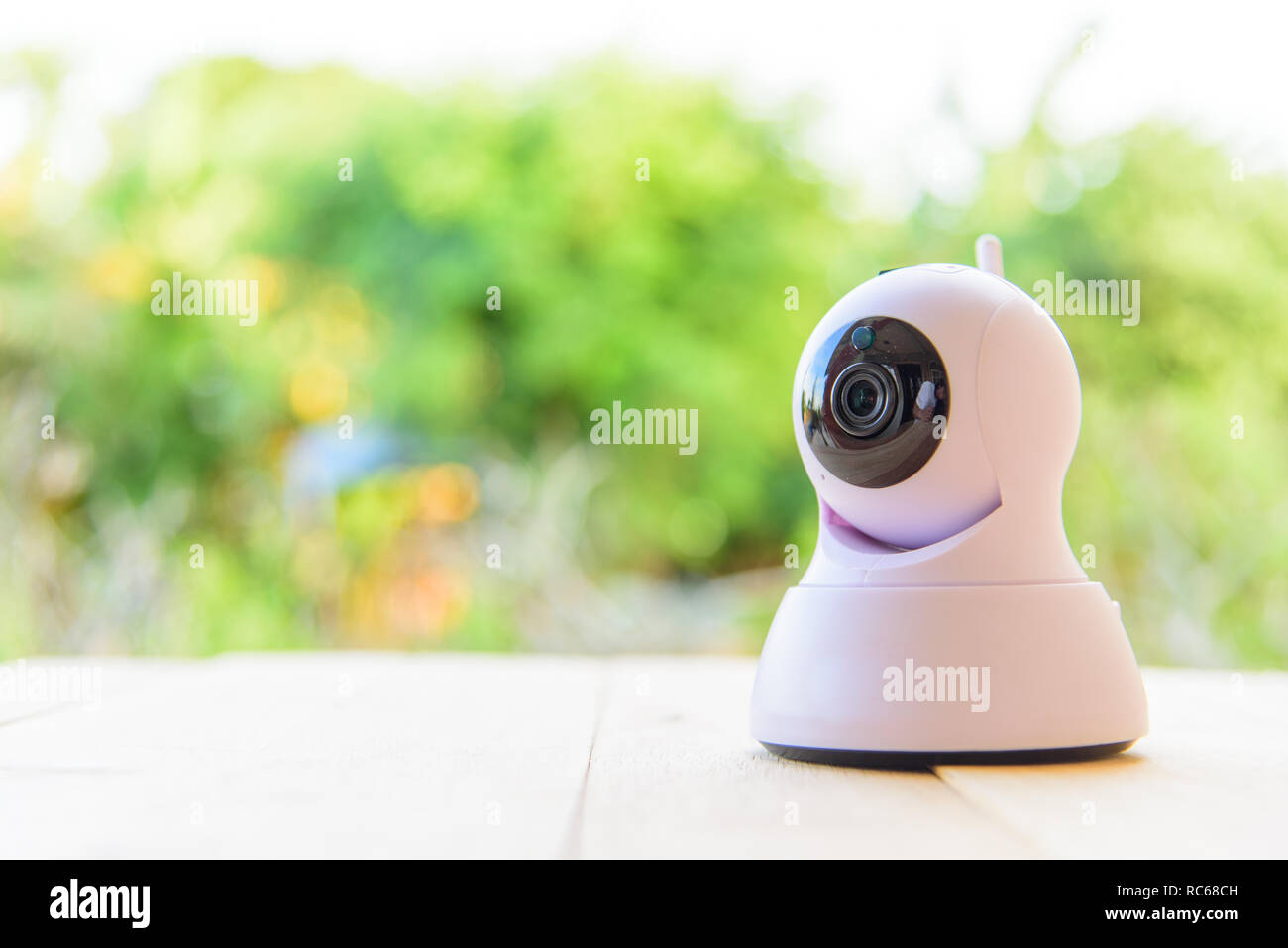 IP camera panning view on wood plate / IP camera Stock Photo - Alamy
