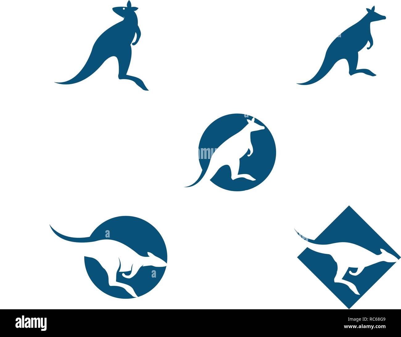 kangaroo Logo Template vector illustration Stock Vector Image & Art - Alamy