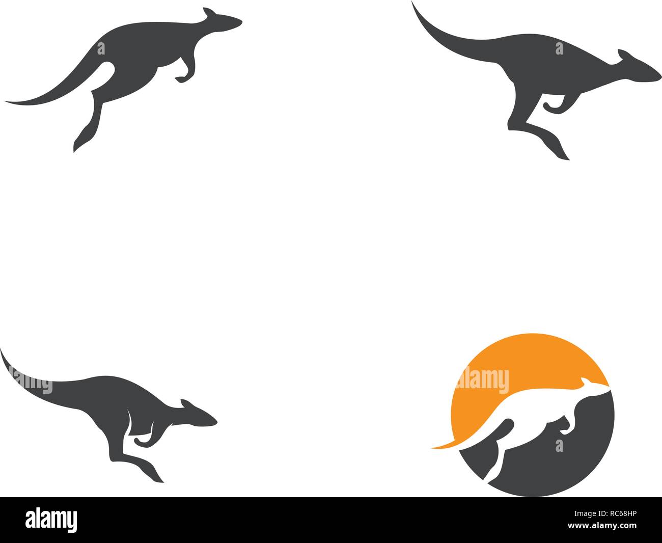 Australian kangaroo logo hi-res stock photography and images - Alamy