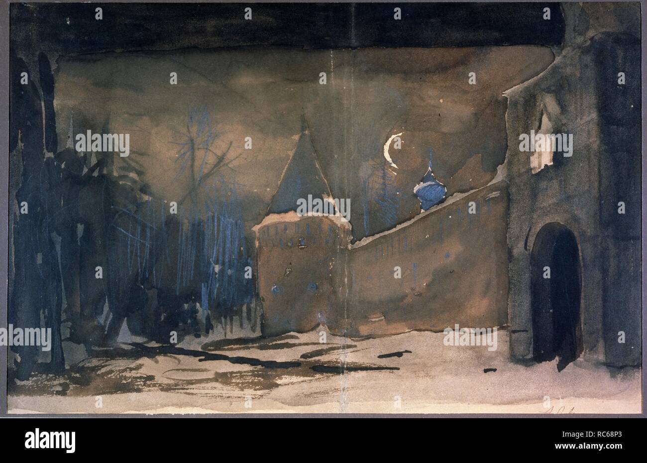 Stage design the opera A Life for the Tsar by M. Glinka. Museum: State ...