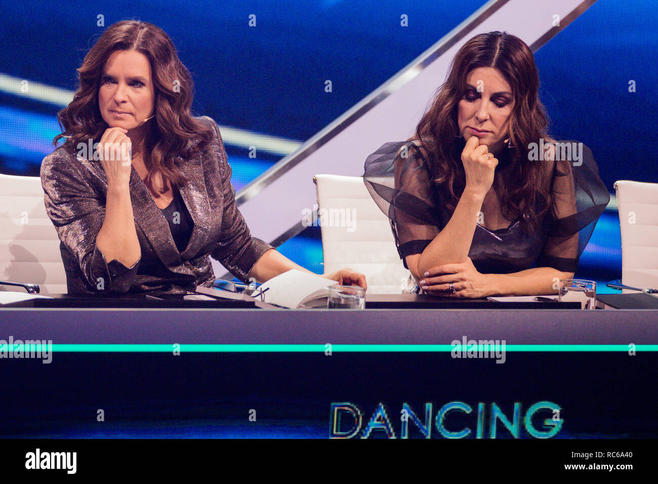 13 January 2019, North Rhine-Westphalia, Köln: The jury consisting of ...