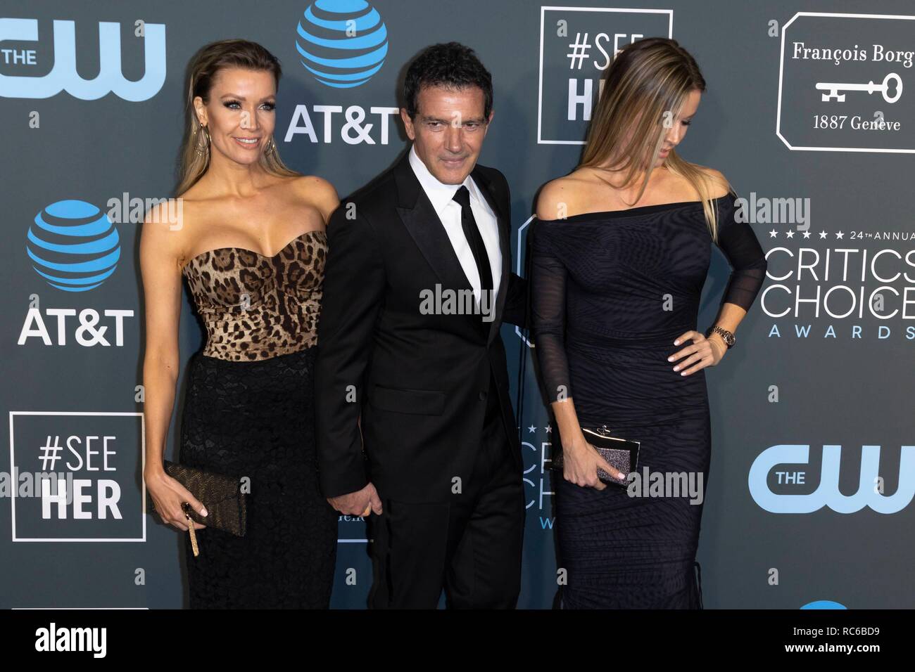 Nicole Kimpel (l-r), Antonio Banderas and Barbara Kimpel attend the ...