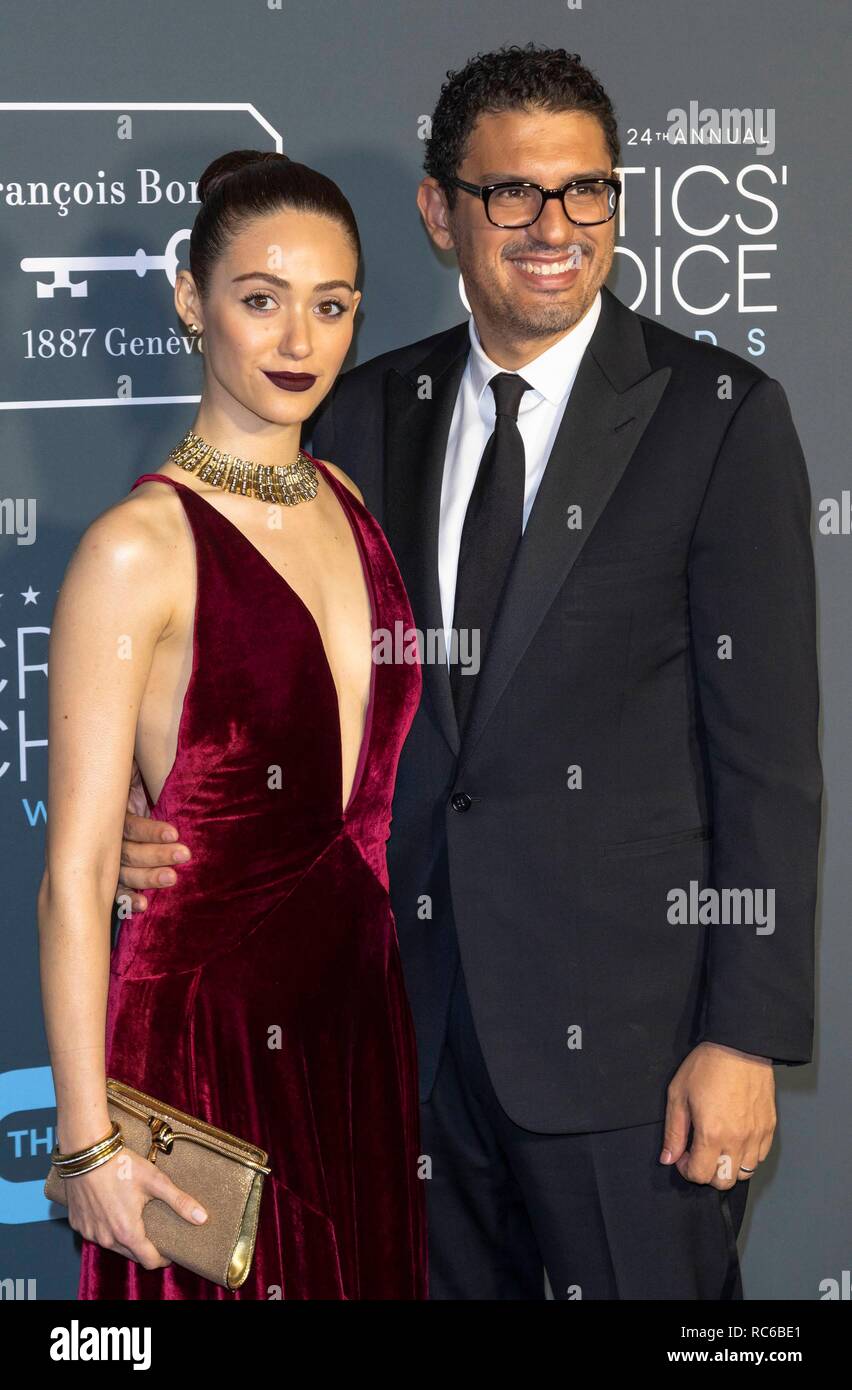Emmy Rossum and Sam Esmail attend the 24th Annual Critics' Choice ...