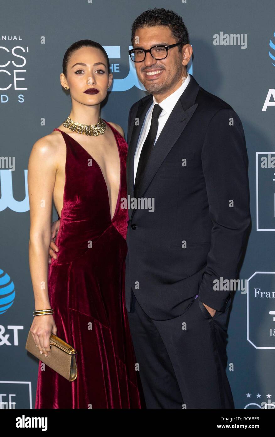 Emmy Rossum and Sam Esmail attend the 24th Annual Critics' Choice ...