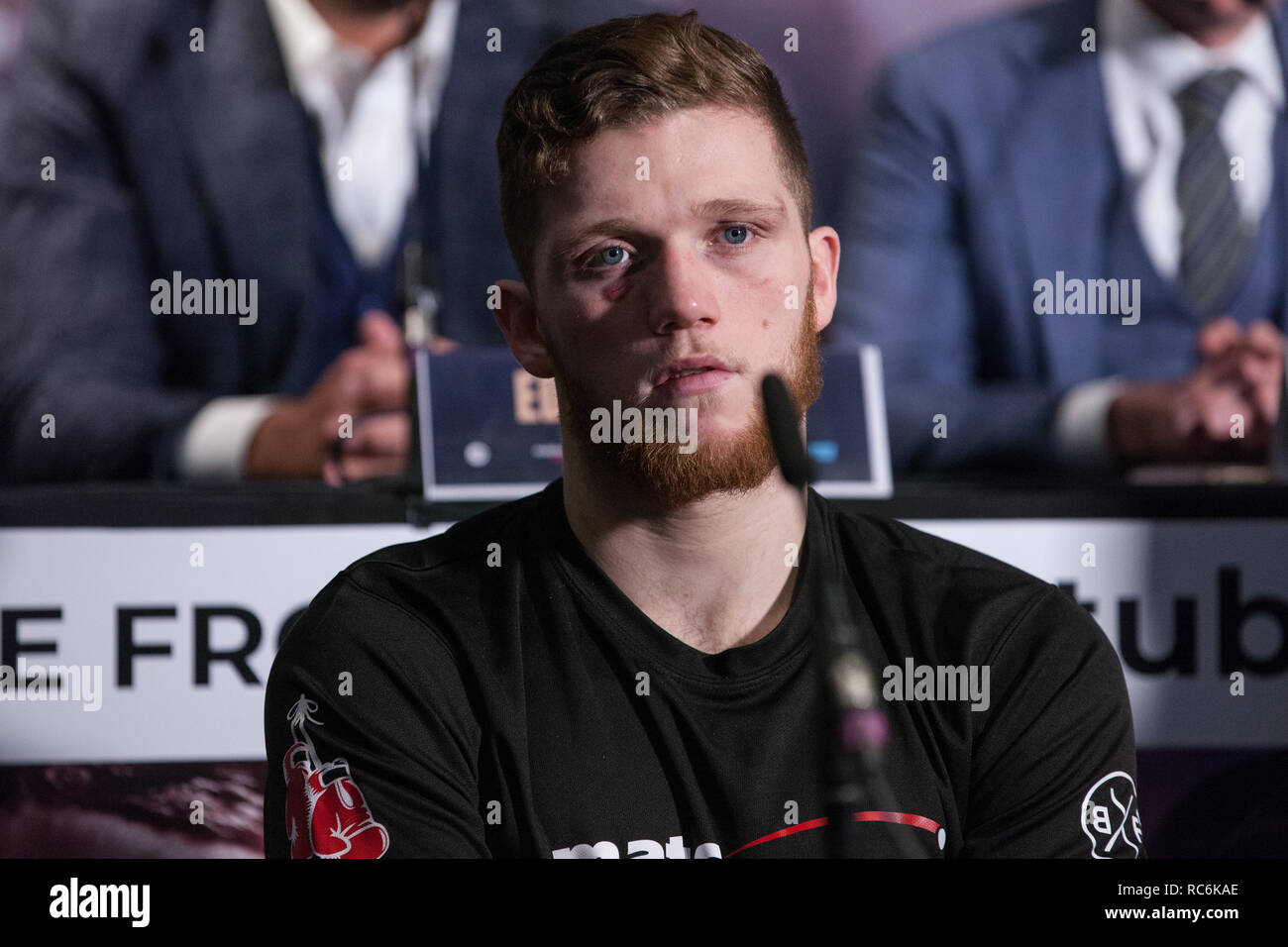 London, UK. 14th January, 2019. Montrose Super Middleweight John ...