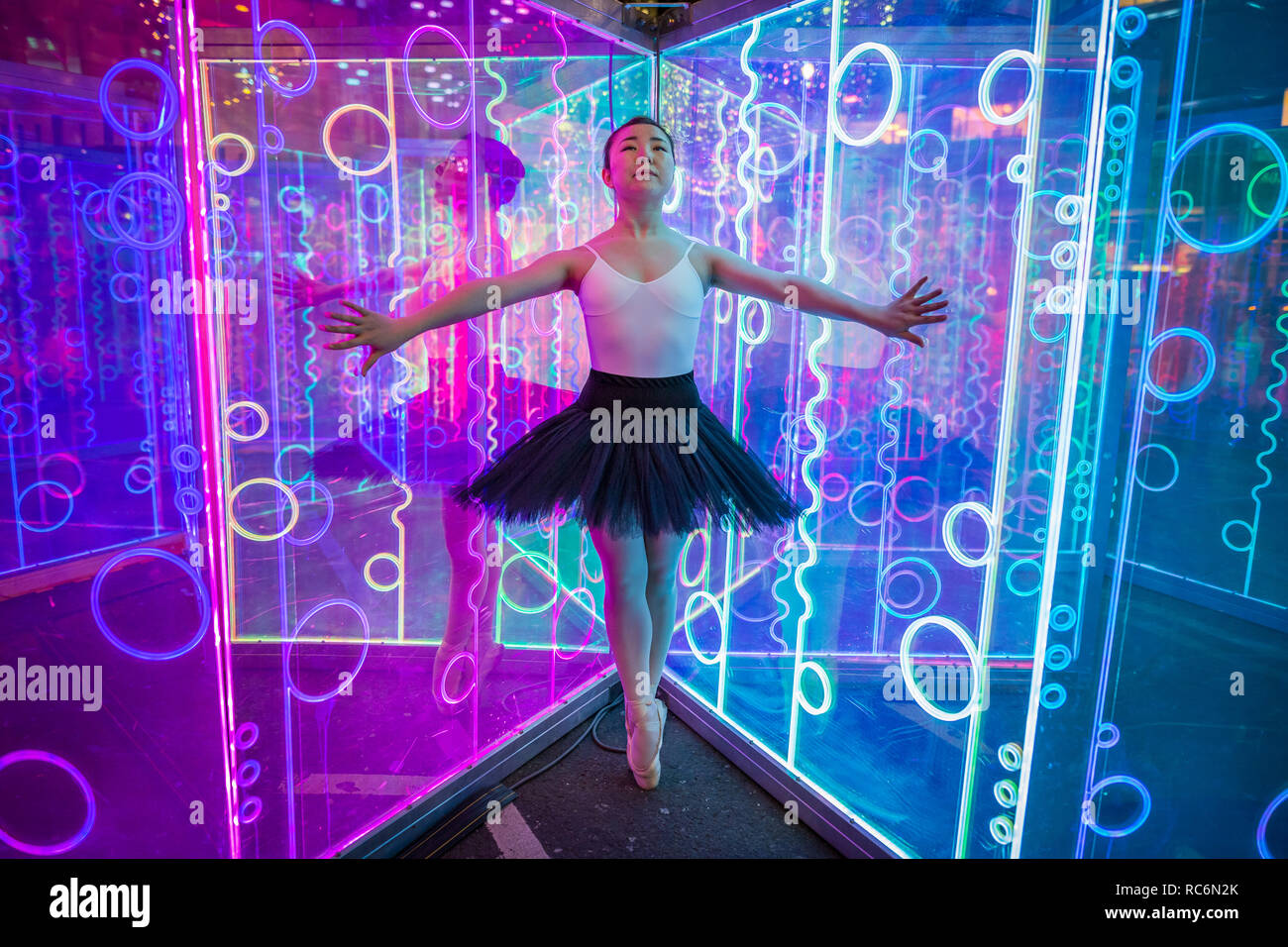 London, UK. 14th January, 2019. 5th Annual Winter Lights interactive ...