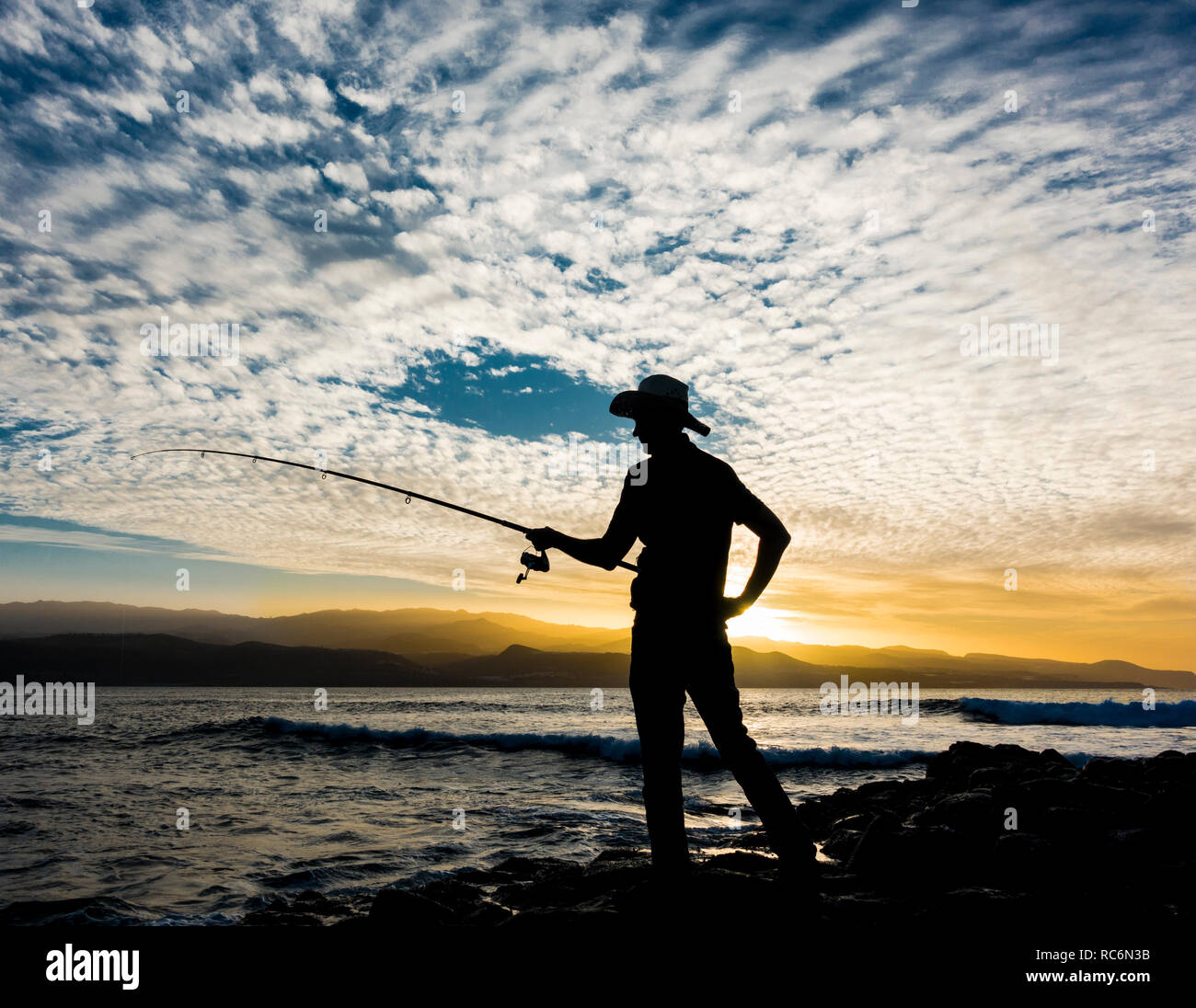 Man angling hi-res stock photography and images - Alamy