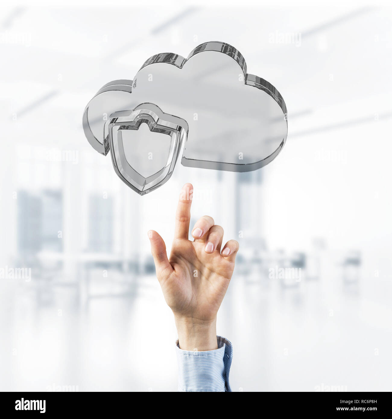Computer and internet security concept presented by icon cloud Stock ...