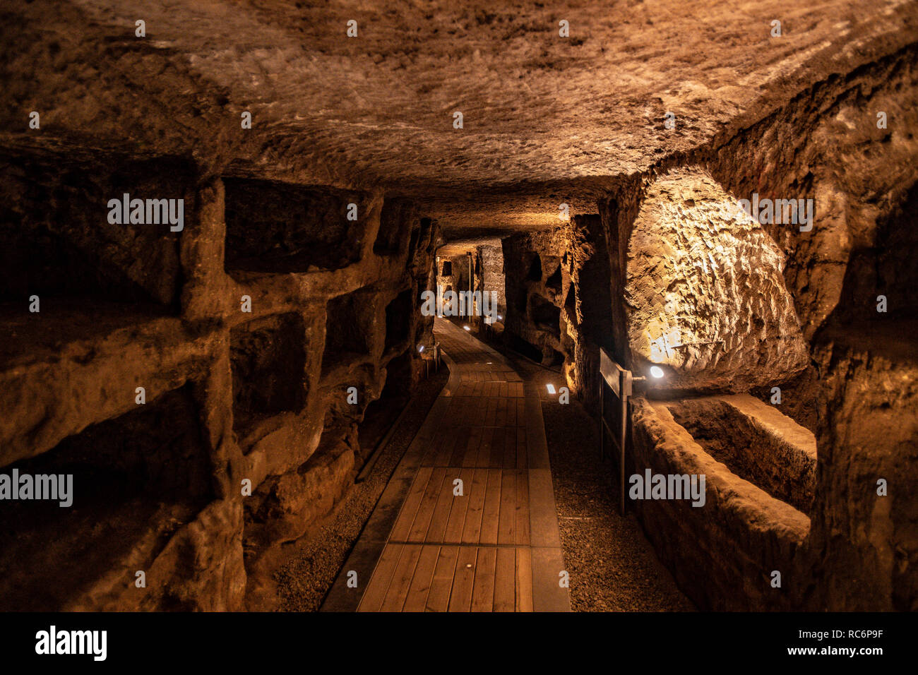 Italy Basilicata Venosa Jewish and Paleochristian catacombs Stock Photo ...