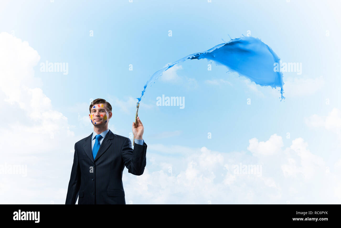 Inspiration of young creative businessman Stock Photo - Alamy