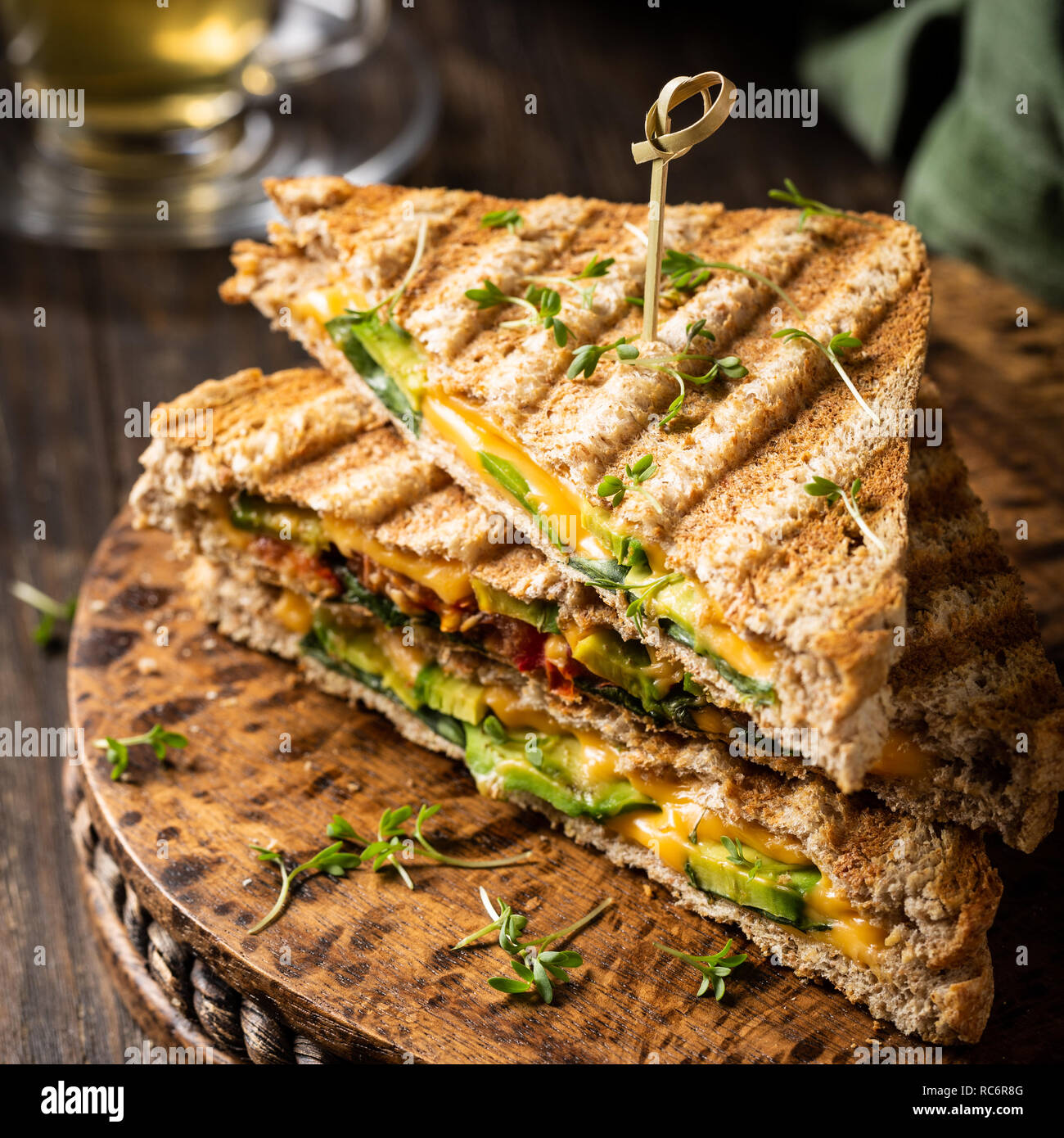 Healthy avocado toasts for lunch Stock Photo - Alamy