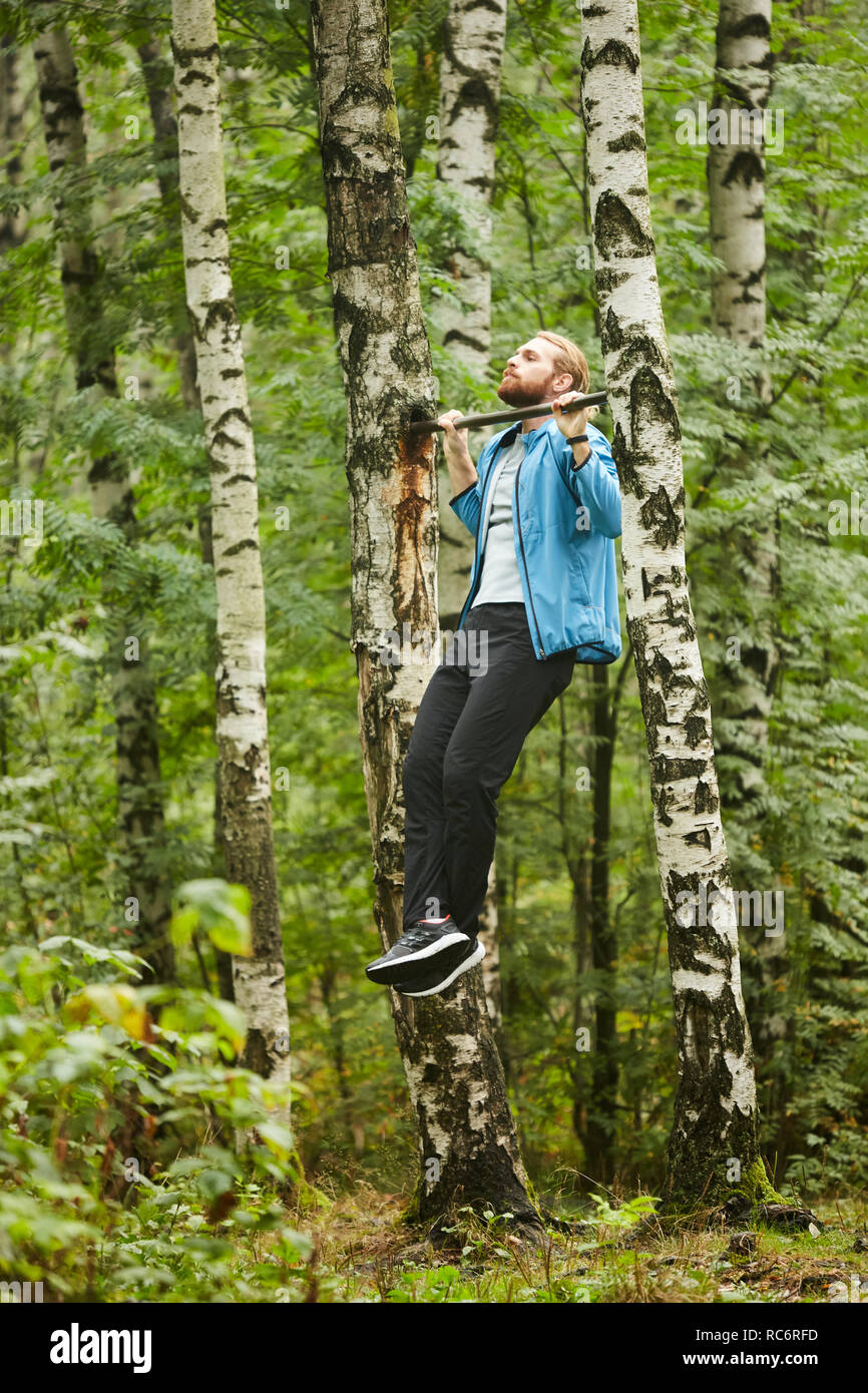 Workout in the forest Stock Photo - Alamy