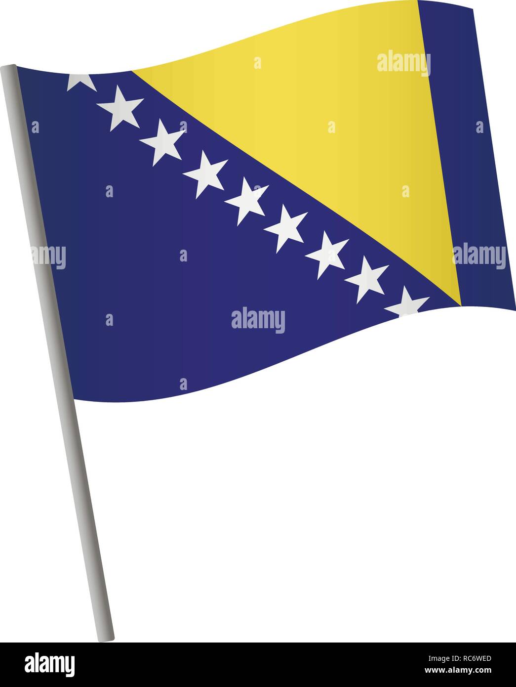 Bosnia and Herzegovina flag icon. National flag of Bosnia and ...