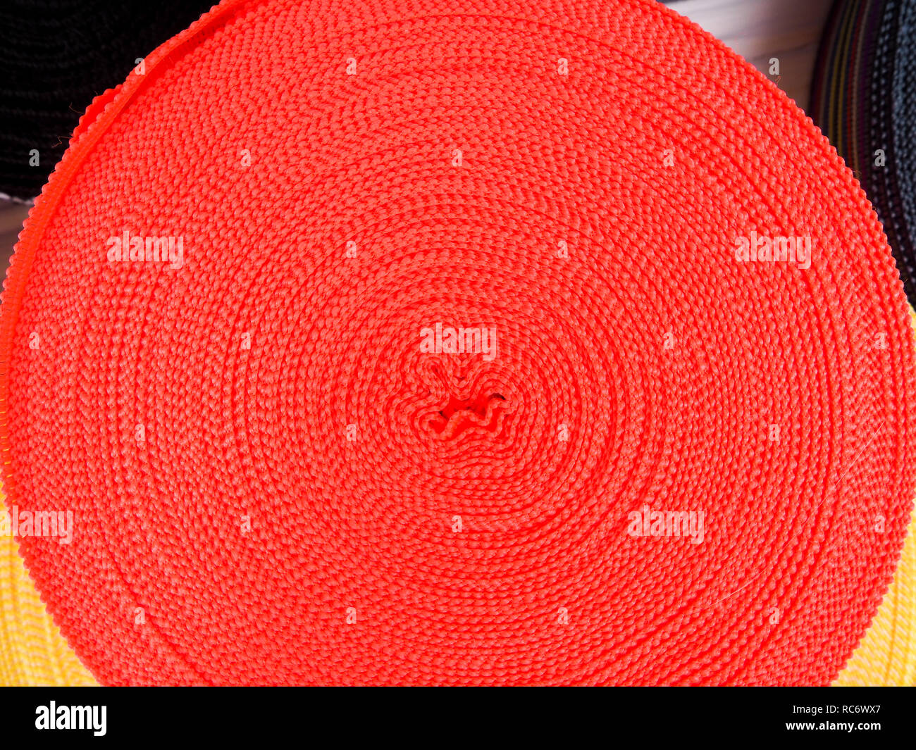 Ribbon of different colors in coils Stock Photo - Alamy