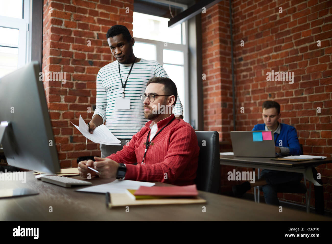 Office man checking financial hi-res stock photography and images - Alamy