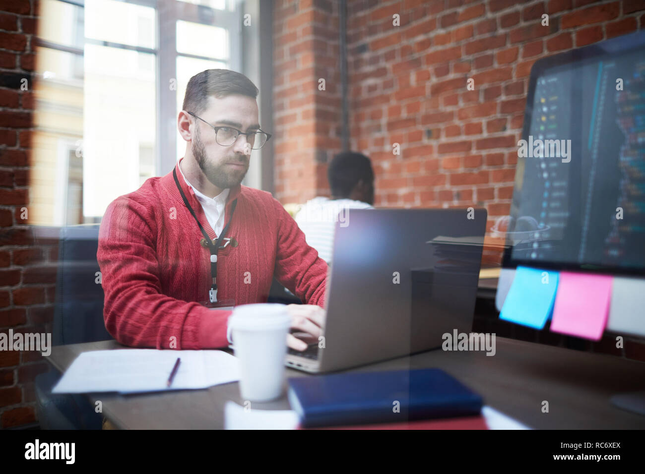 Doing update work Stock Photo - Alamy